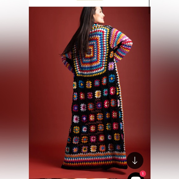 SAACHI | Sweaters | Rodeo Ready Nwt Saachi Granny Square Crochet Kimono ...
